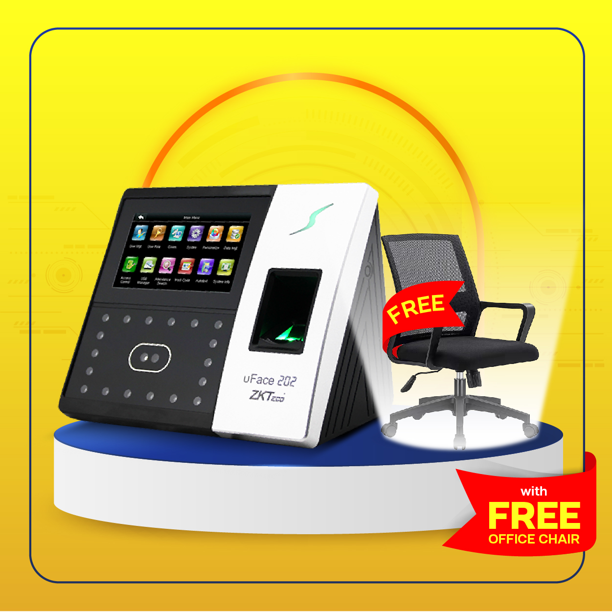 ZKTeco uFace202 Biometric Device | OfficeWorks.ph