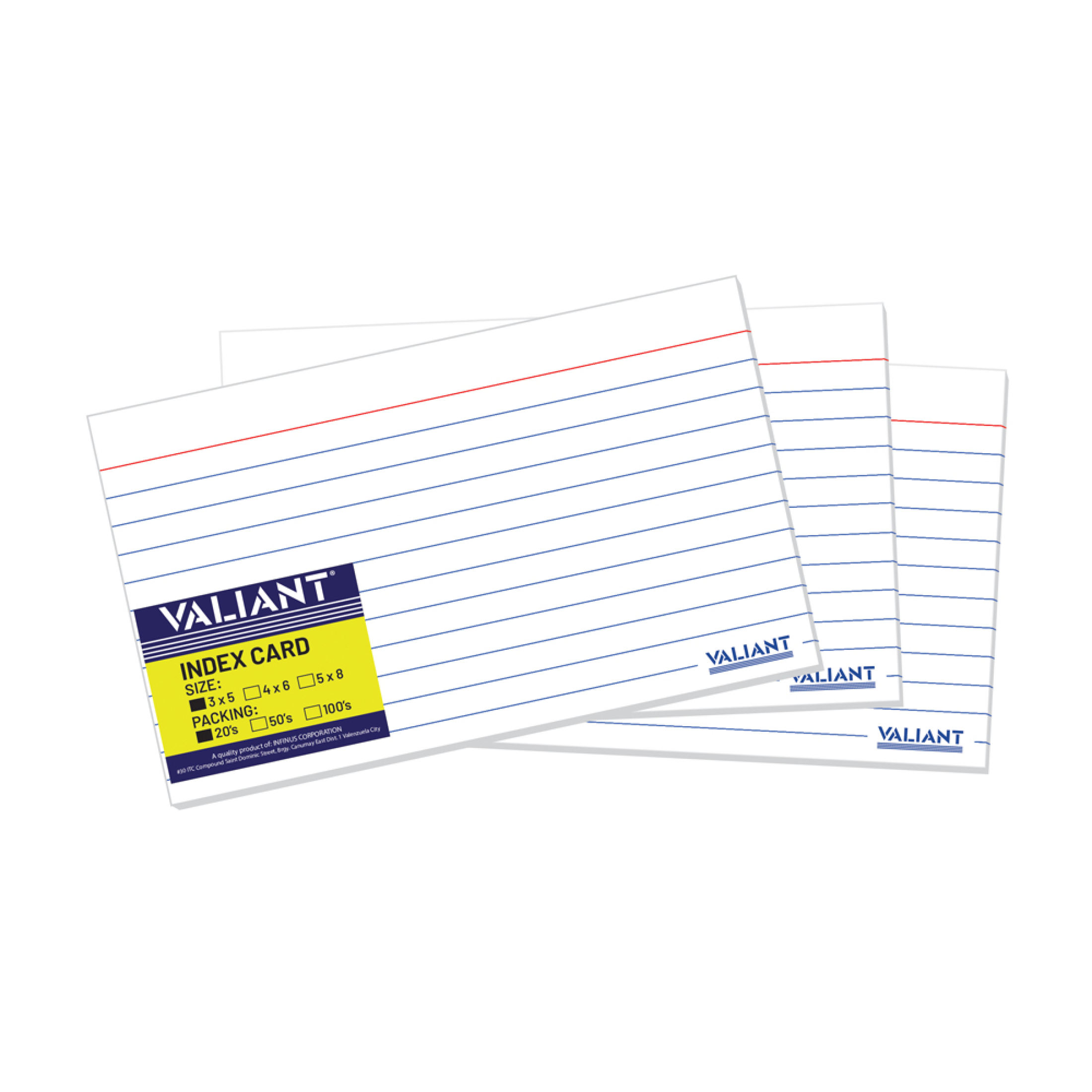 Valiant Index Card 3"X5" (20`S) | OfficeWorks.ph